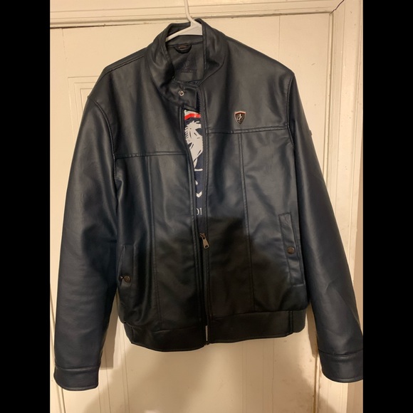 Jackets & Coats | Vg World Collection Faux Leather Motorcycle Jacket ...